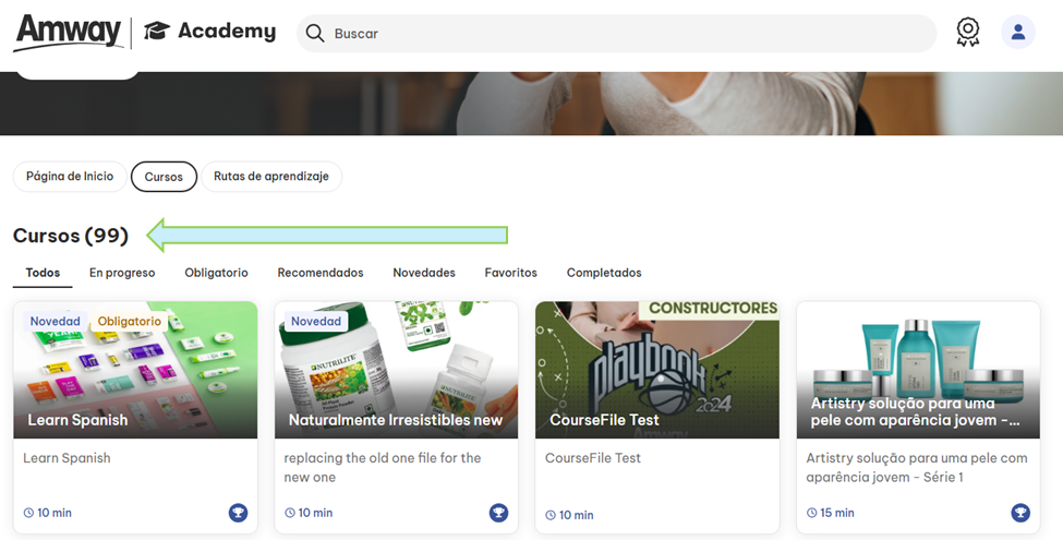 NUEVA WEB - CÓMO NAVEGAR EN AMWAY ACADEMY – LATAM Centro de Ayuda